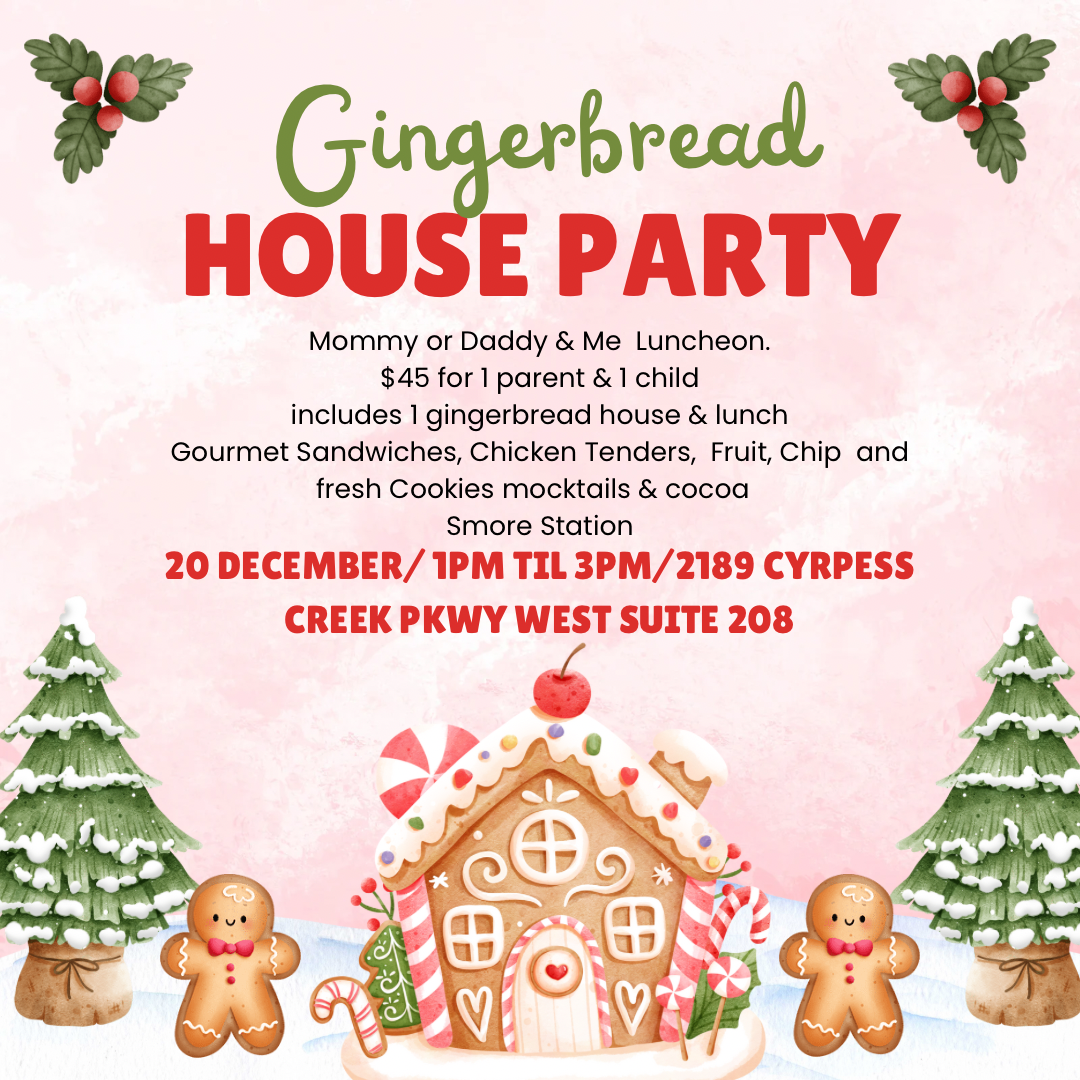 Red and Green Watercolor Gingerbread House Party Instagram Post – Blue ...